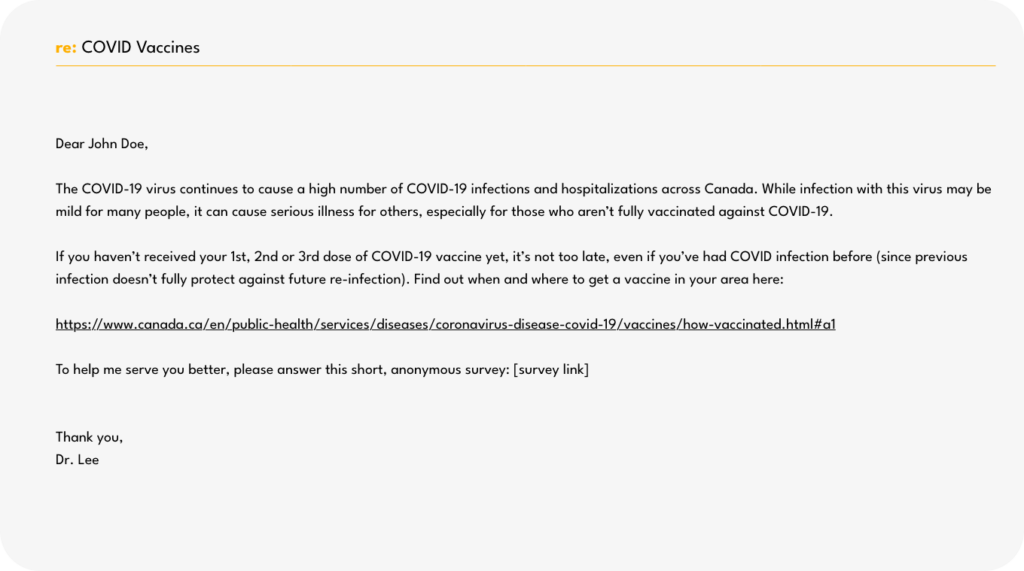 Patient Outreach Messages - CPIN